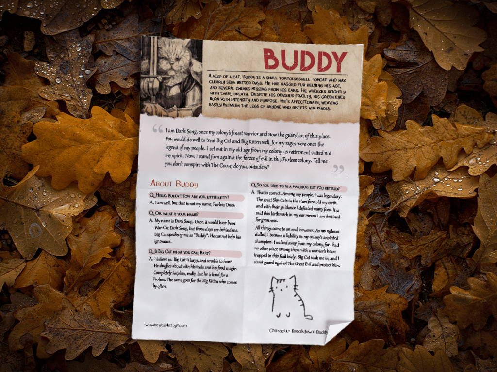 Character Breakdown: Buddy - Matty P